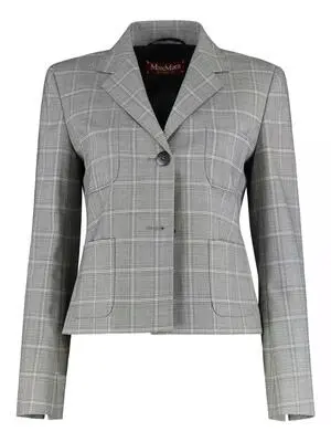 Max Mara Checked Single-breasted Jacket