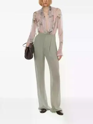 Alberta Ferretti Pleated-pocket Trousers