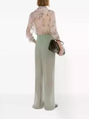 Alberta Ferretti Pleated-pocket Trousers