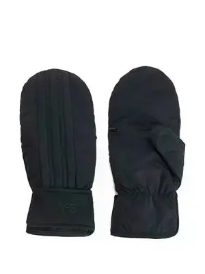 Y3 Logo-embroidered Mittens - Black