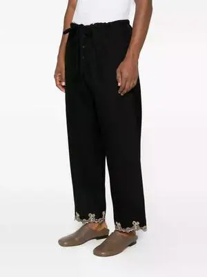 BODE Lace-trimmed Drawstring Trousers