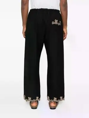 BODE Lace-trimmed Drawstring Trousers