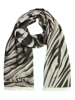 LANCEL Zebra Mania Wool Scarf