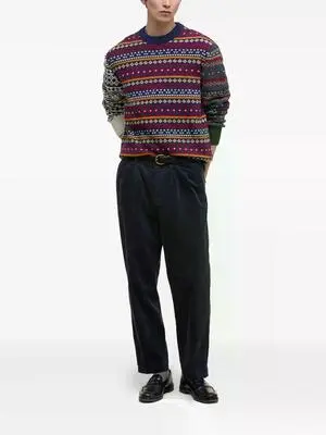 Barbour Fair Isle Patterned Sweater - Blue