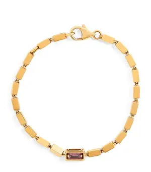 SUZANNE KALAN Yellow Sapphire Block-chain Bracelet - Gold