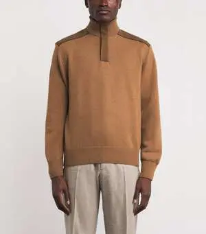 Paul & Shark Wool-cashmere Quarter-zip Sweater
