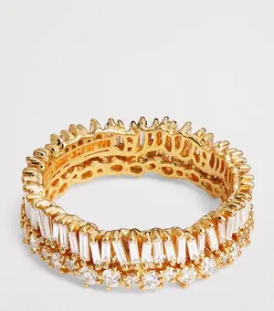 SUZANNE KALAN Yellow And Diamond Eternity Ring - Gold