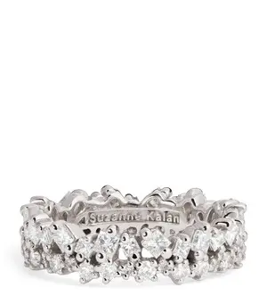 SUZANNE KALAN Gold And Diamond Princess Eternity Ring - White