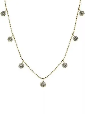 GRAZIELA 18k Yellow Floating Diamonds Necklace - Gold