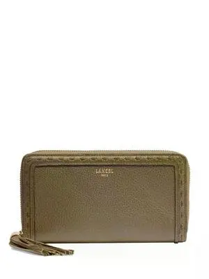 LANCEL Tassel Zip-around Wallet - Green