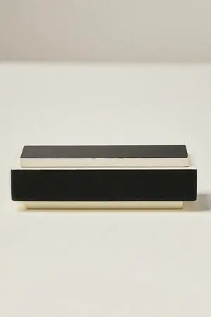 Anthropologie Modern Lacquer Box Black/white