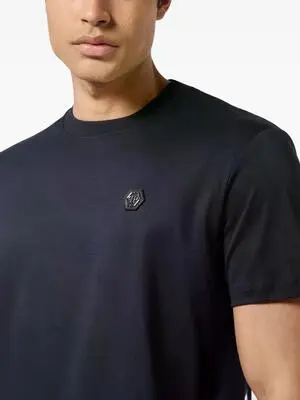 Philipp Plein Logo-patch Cotton T-shirt - Blue