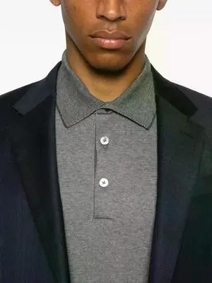 Zegna Long-sleeve Polo Shirt - Grey
