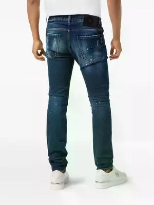 Philipp Plein Paint-splatter Straight-leg Jeans