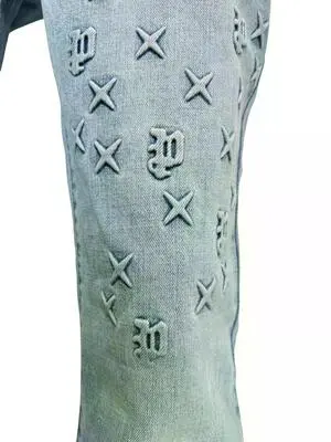PURPLE BRAND Embossed Flared Jeans