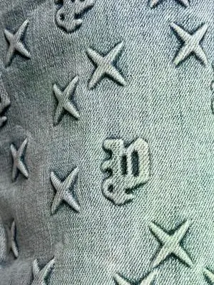 PURPLE BRAND Embossed Flared Jeans