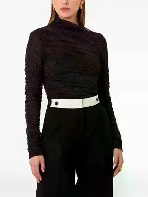 NICHOLAS Joey" Snake-print Ruched Top
