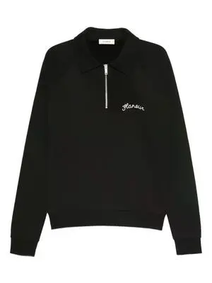 FLANEUR Zip-neck Polo Sweatshirt