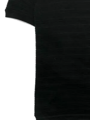 Giorgio Armani Striped Wool T-shirt - Black