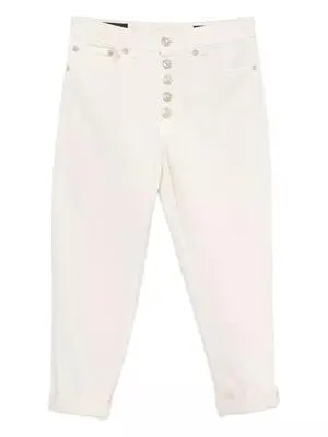 DONDUP Button-fly Cropped Jeans - Neutrals