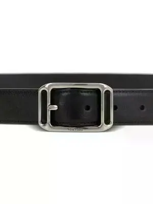 TOM FORD Rectangle-buckle Leather Belt