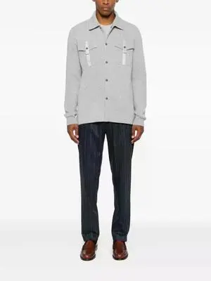 Sease Ribbed-sleeve Shirt Jacket
