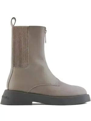 Armani Exchange Zip-detail Leather Boots