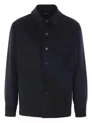 Zegna Cashmere Buttoned Shirt - Blue