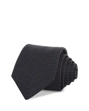 BOSS Classic Spiral Grid Neck Tie - Dark Blue