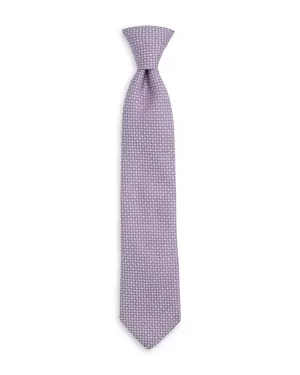 BOSS Classic Spiral Grid Neck Tie - Light Pastel Purple