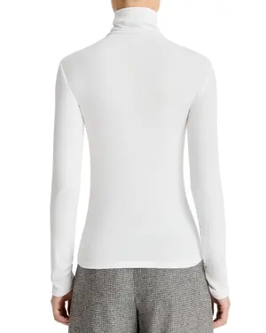 Vince Essential Long Sleeved Turtleneck Top - Off White