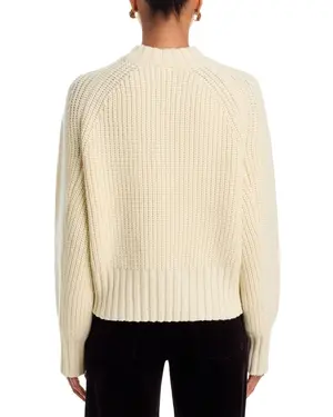 Co Wool-blend Crewneck Cropped Sweater