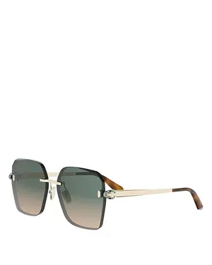 BVLGARI Serpenti Forever Square Sunglasses - Gold/gradient Green