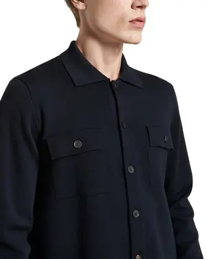 Peserico Wool Button Front Shirt