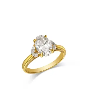 Bloomingdale'S Certified Lab Grown Diamond Oval & Marquis Engagement Ring - Gold