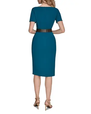 Donna Karan New York Belted Midi Sheath Dress