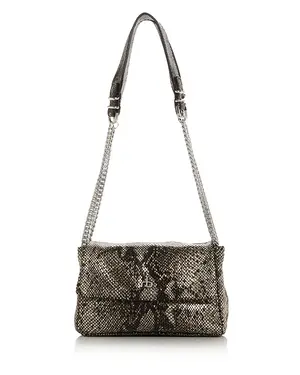 Rag & Bone Chelsea Python Embossed Leather Shoulder Bag - Black Multi
