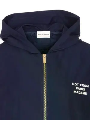 Drole De Monsieur Hooded Slogan Jacket