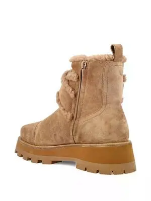 JIMMY CHOO Shearling-trimmed Platform Boots