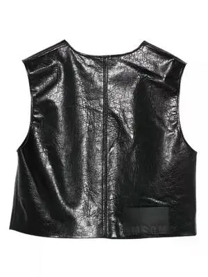 MSGM Zip-front Sleeveless Top