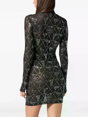 Philipp Plein Crystal-embellished Mini Dress