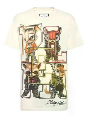 Philipp Plein College Animals T-shirt - Neutrals