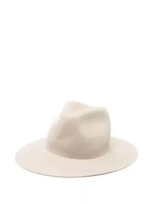FORTE_FORTE Embellished Wool-felt Hat - Neutrals