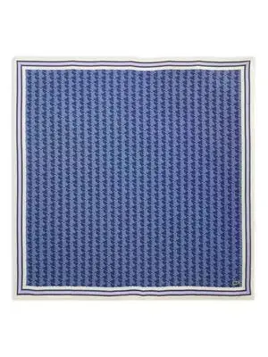 Lacoste Geometric-pattern Scarf - Blue