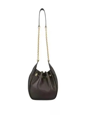 Saint Laurent Paris Drawstring Chain Bucket Bag - Brown