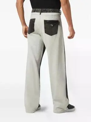 Philipp Plein Fleece-panelled Jeans