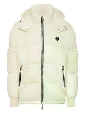 Philipp Plein Hooded Puffer Jacket - Neutrals