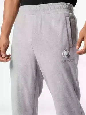 PLEIN SPORT Logo-patch Elasticated-cuff Joggers - Grey