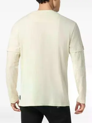 Philipp Plein Jacquard-crest Longsleeve T-shirt - Neutrals