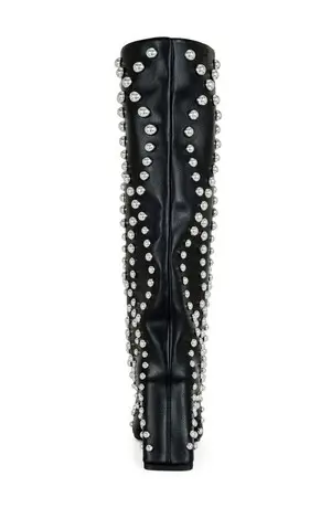 AZALEA WANG Virgile Studded Knee High Boots